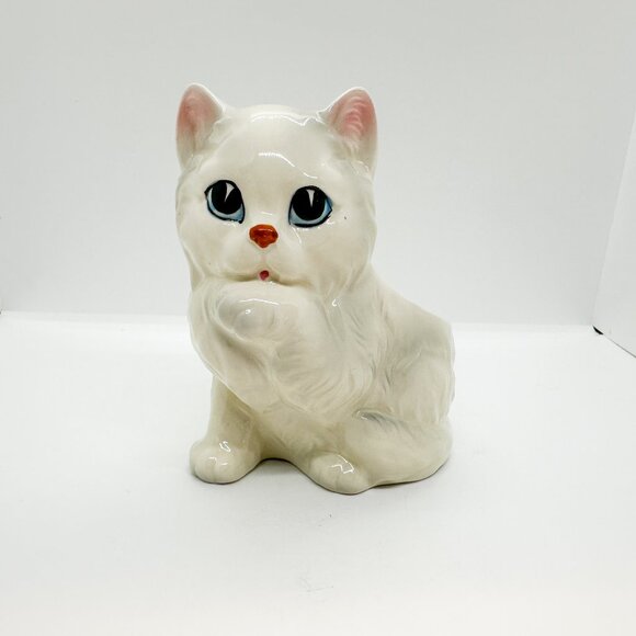 Lefton | Accents | Vintage Lefton Persian Cat Ceramic Planter Cleaning ...